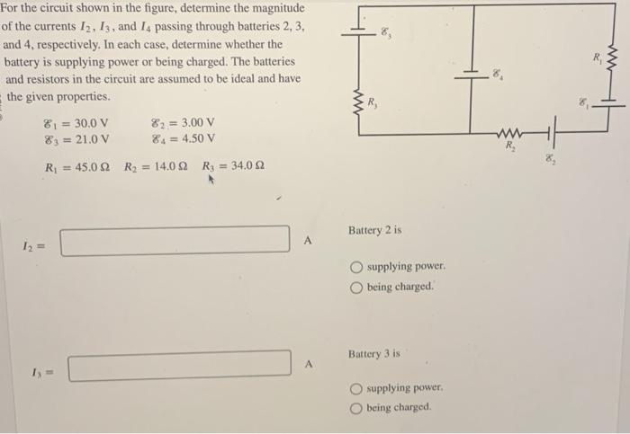 Solved Battery 4 is supplying power. being charged. | Chegg.com