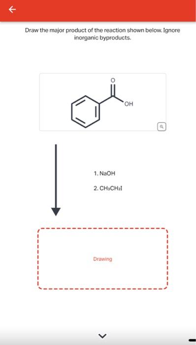 Solved Draw the major product of the reaction shown below. | Chegg.com
