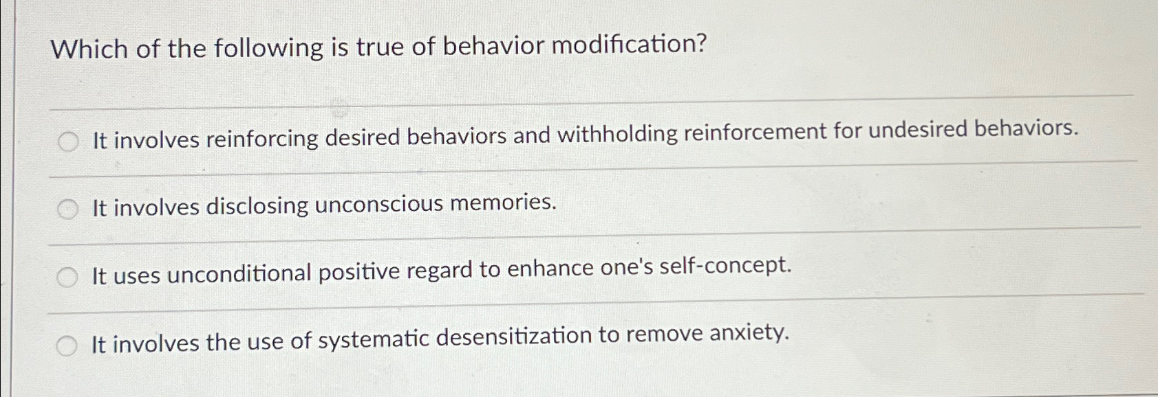 Solved Which of the following is true of behavior | Chegg.com