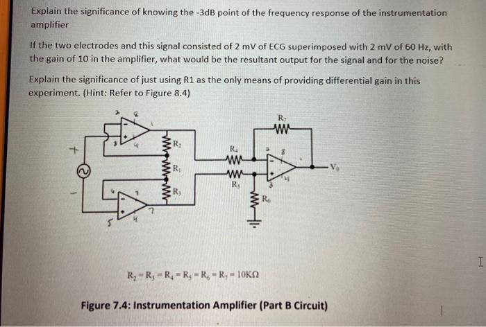 Explain the significance of knowing the -3dB point of | Chegg.com