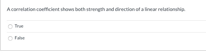 Solved A correlation coefficient shows both strength and | Chegg.com
