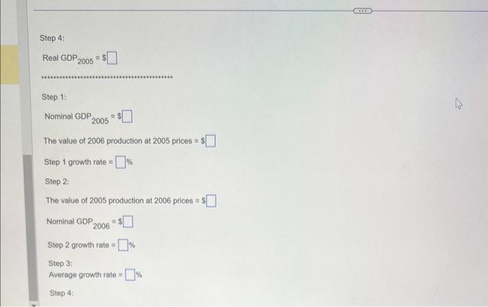 Solved Using the above data, calculate real GDP for 2004, | Chegg.com
