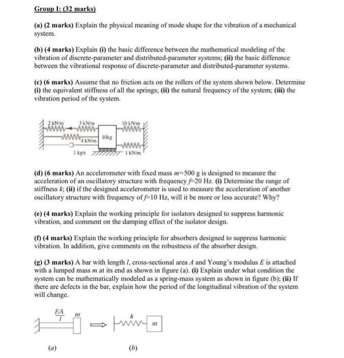 Solved (a) (2 marks) Explain the physical meaning of mode | Chegg.com