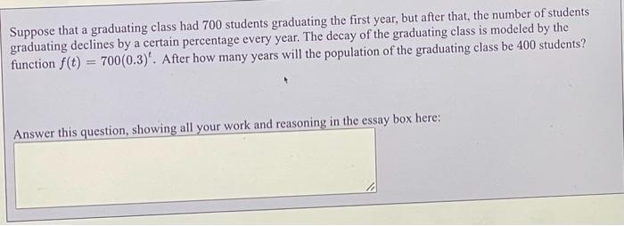 Solved Suppose that a graduating class had 700 students | Chegg.com