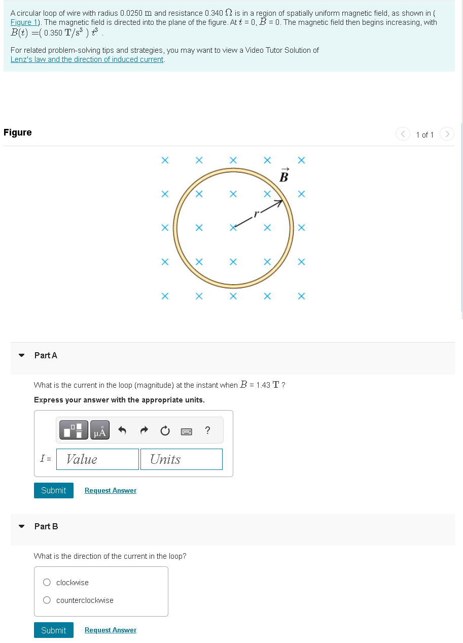 Solved A circular loop of wire with radius 0.0250m ﻿and | Chegg.com