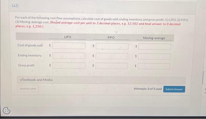 Solved Calculate the Moving-average cost per unit at | Chegg.com