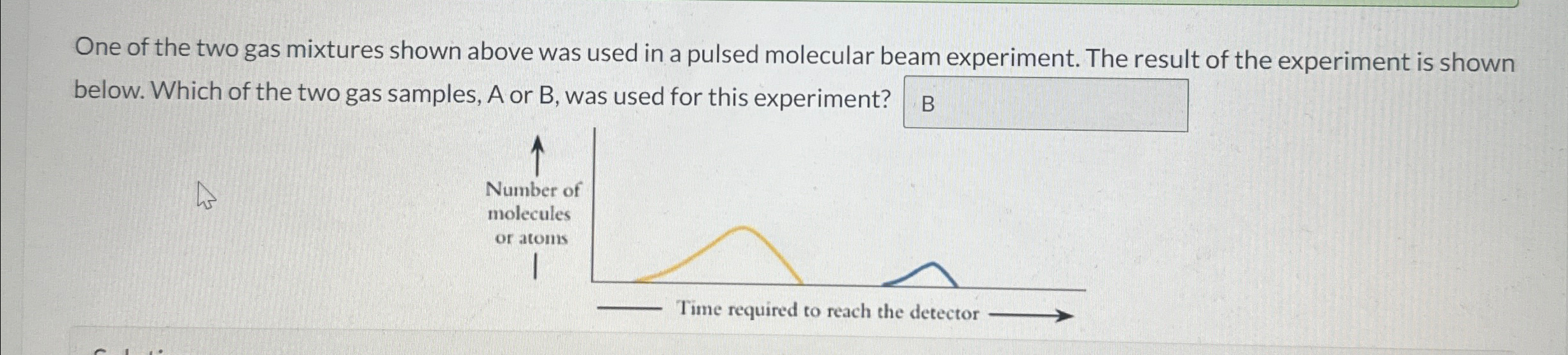Solved One of the two gas mixtures shown above was used in a | Chegg.com