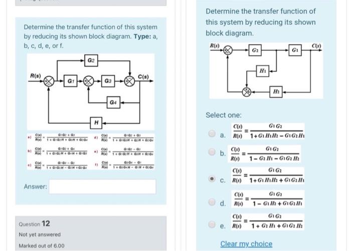 Solved Determine the transfer function of this system by | Chegg.com