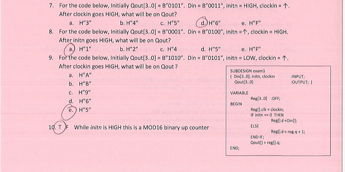 Solved Please answer questions 7-10 ﻿with explanations. For | Chegg.com
