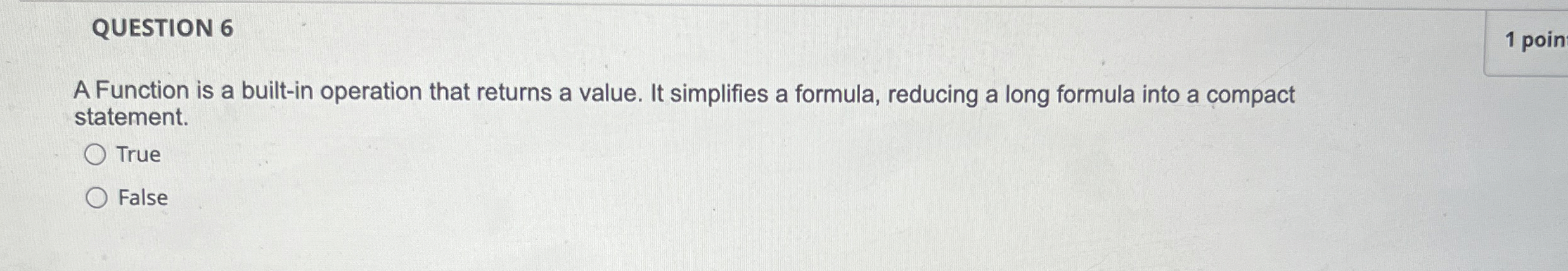 Solved QUESTION 6A Function is a built-in operation that | Chegg.com