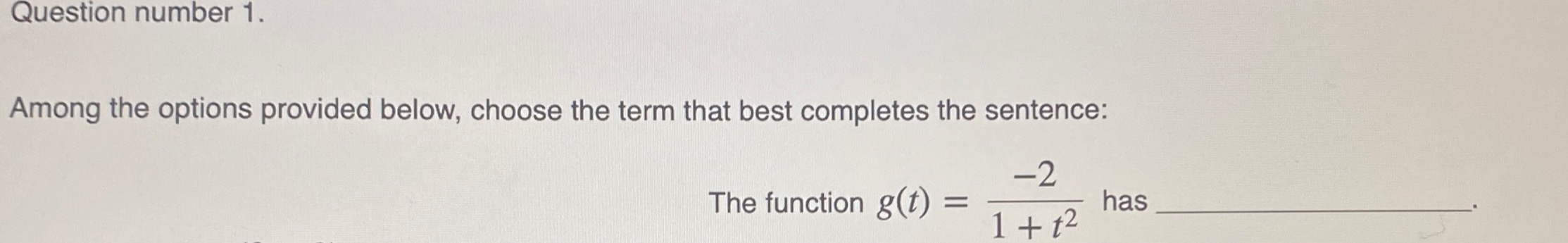 Solved Question number 1.Among the options provided below, | Chegg.com