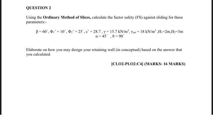 Solved QUESTION 2 Using the Ordinary Method of Slices, | Chegg.com