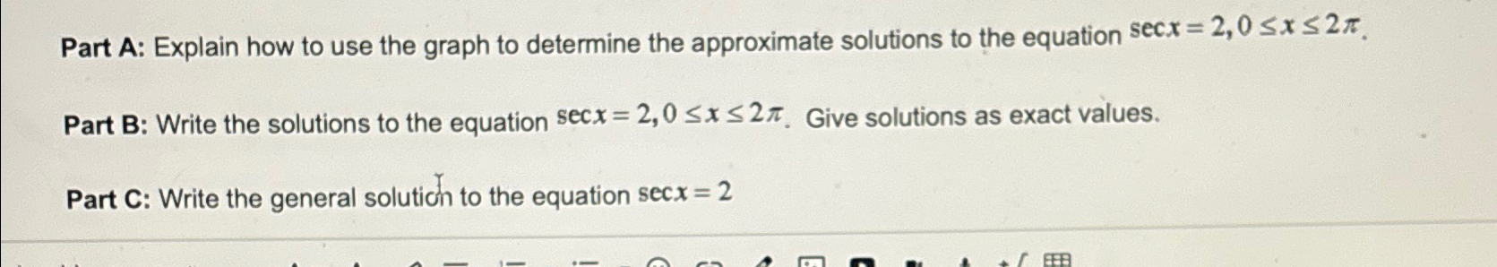 Solved Part A: Explain how to use the graph to determine the | Chegg.com