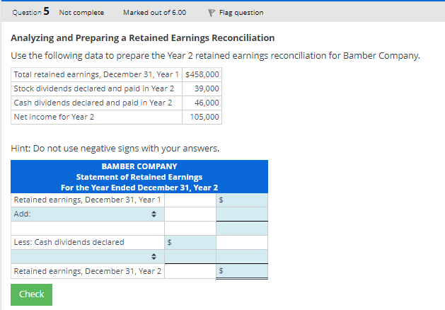 Solved Analyzing and Preparing a Retained Earnings | Chegg.com