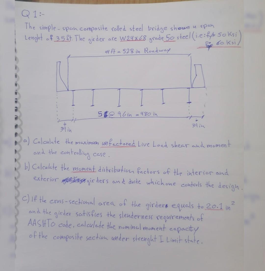 13 potatsThe simple - span composite rolled steel | Chegg.com