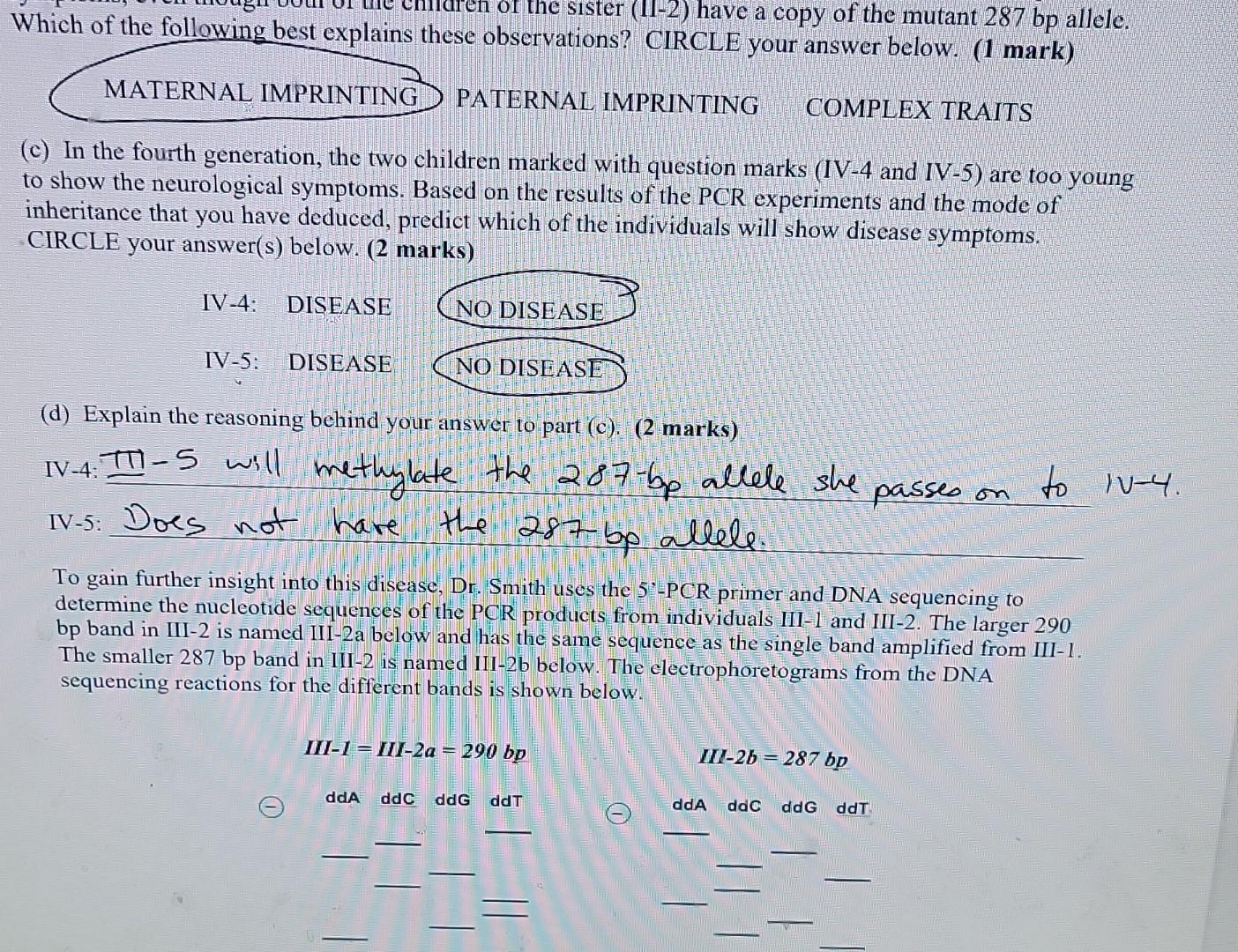 Solved Explain how she got d. What assumptions did she | Chegg.com