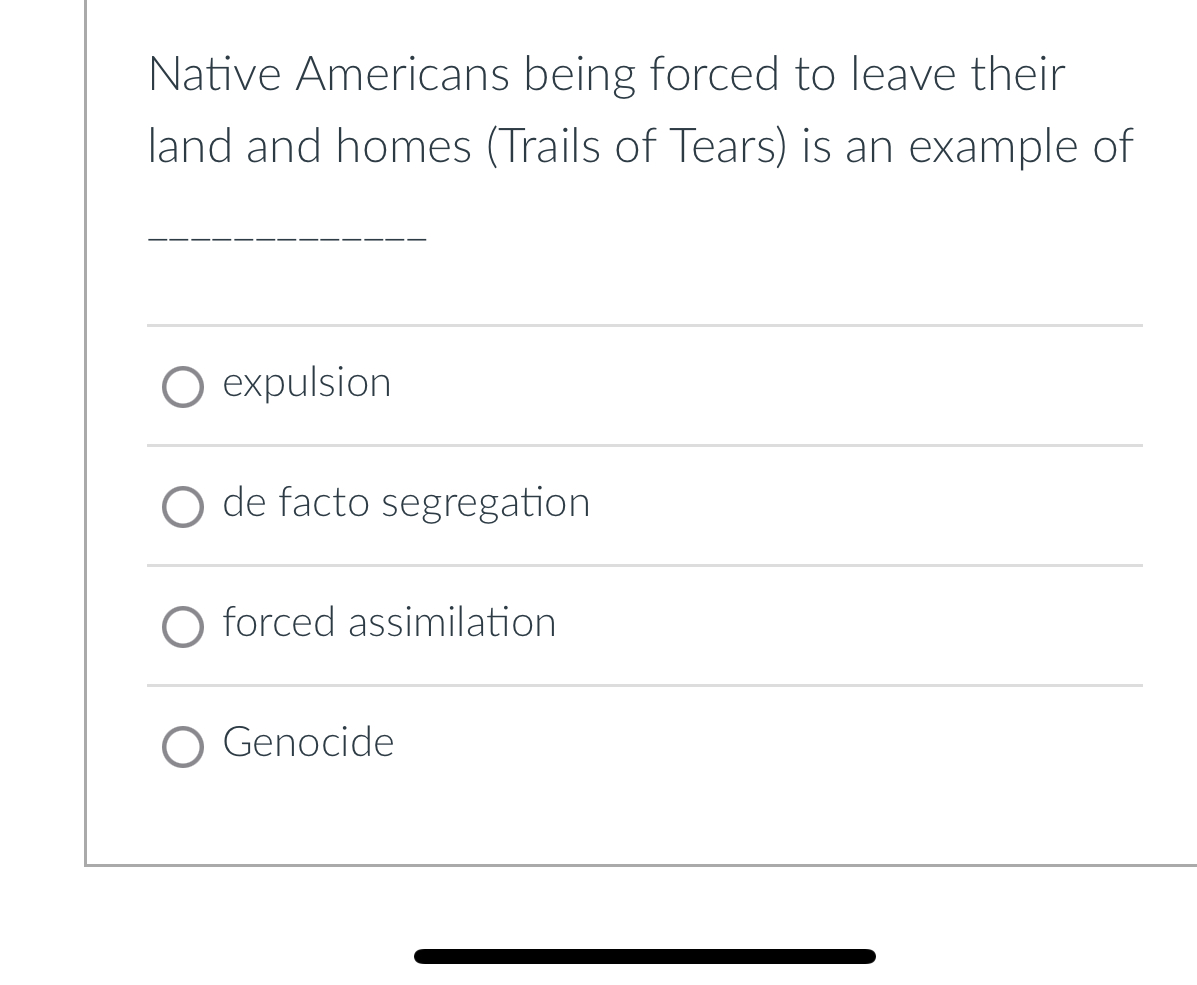 Solved Native Americans being forced to leave their land and | Chegg.com