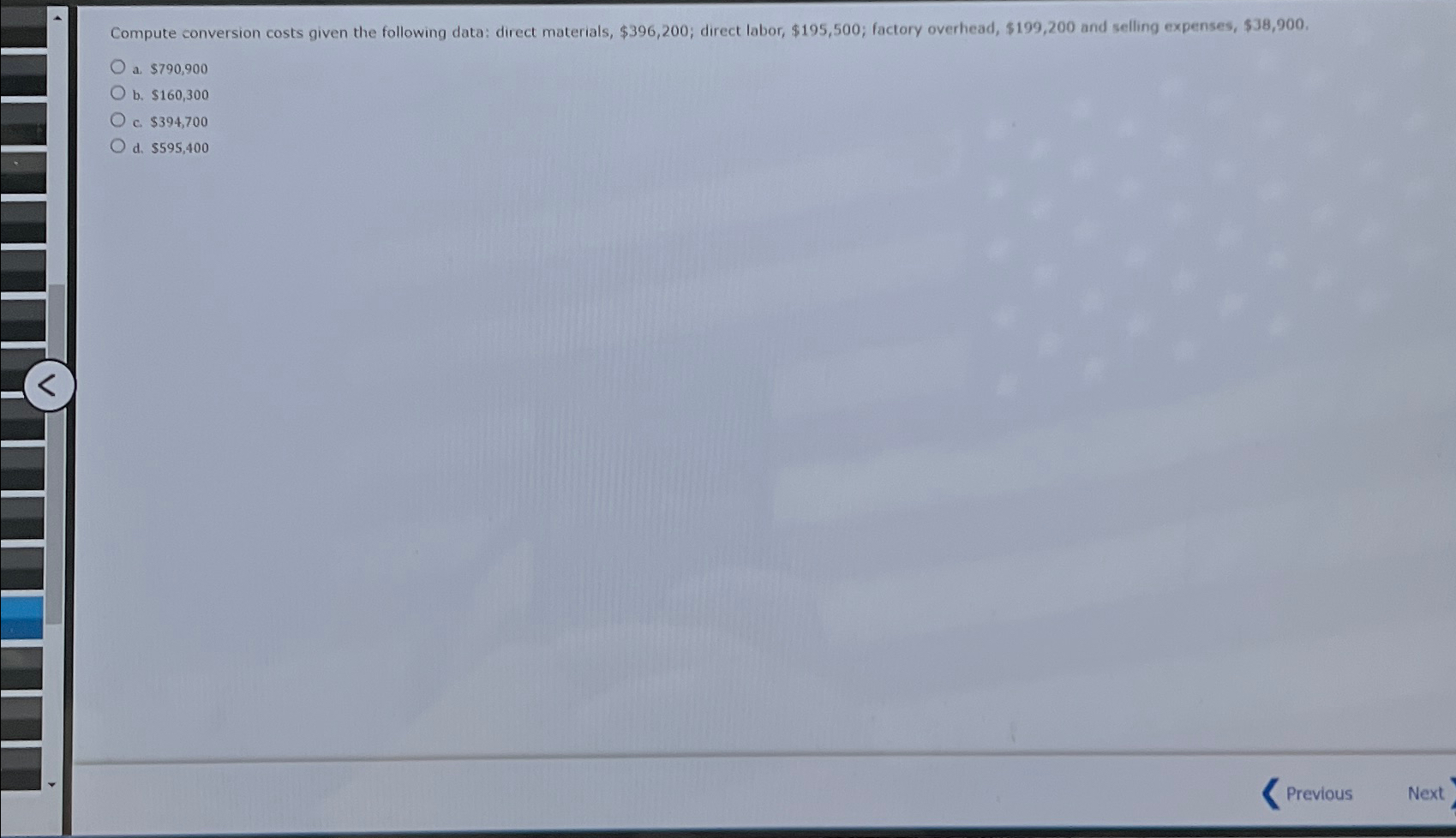 Solved Compute conversion costs given the following data: | Chegg.com