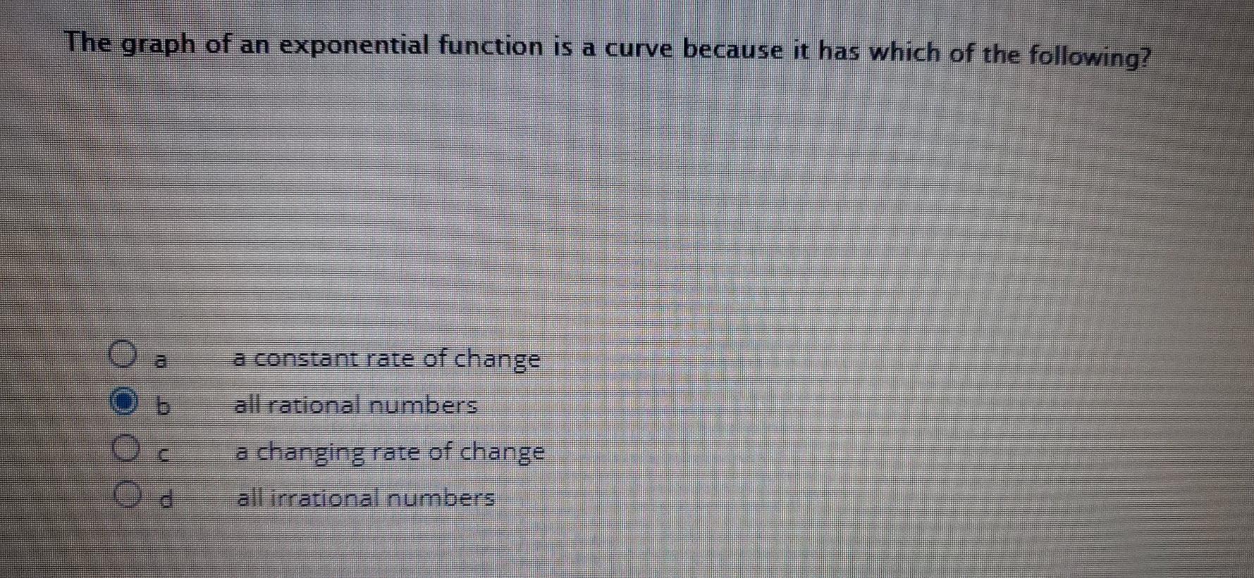 Solved When comparing linear and exponential functions, | Chegg.com