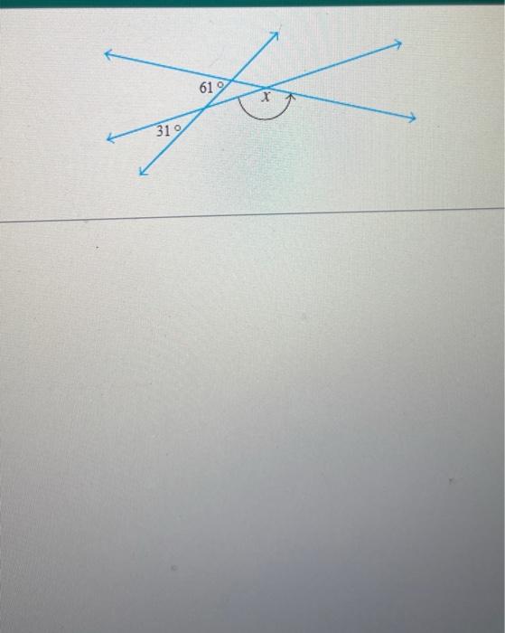 Solved find the mesure of angle x | Chegg.com
