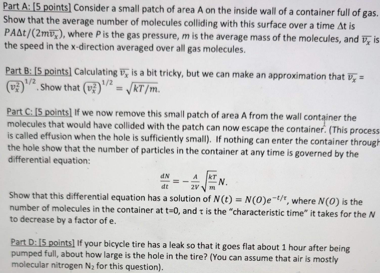 Solved Part A: [5 points] Consider a small patch of area A | Chegg.com