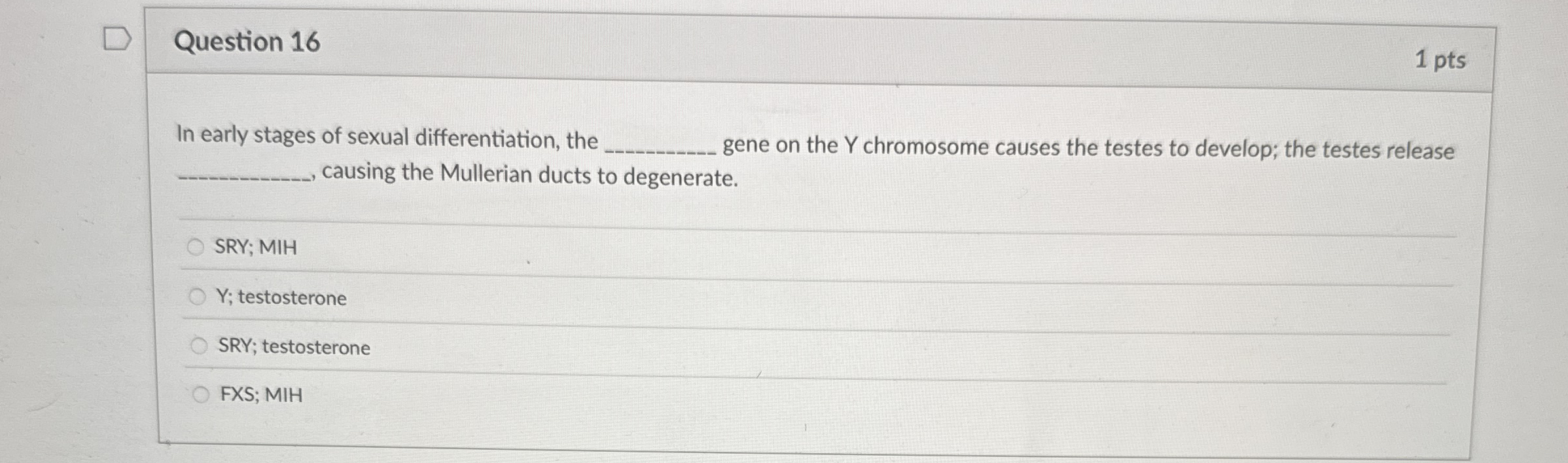 Solved Question 161 ﻿ptsIn early stages of sexual | Chegg.com
