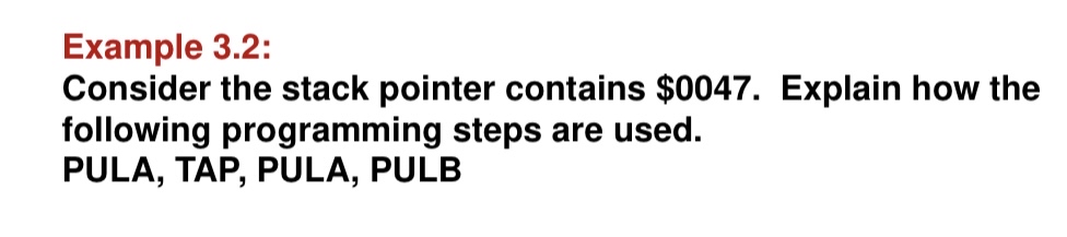 Solved Example 3.2:Consider the stack pointer contains | Chegg.com