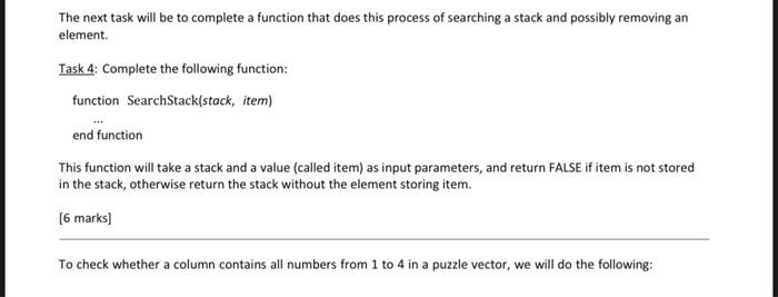 Solved The next task will be to complete a function that | Chegg.com