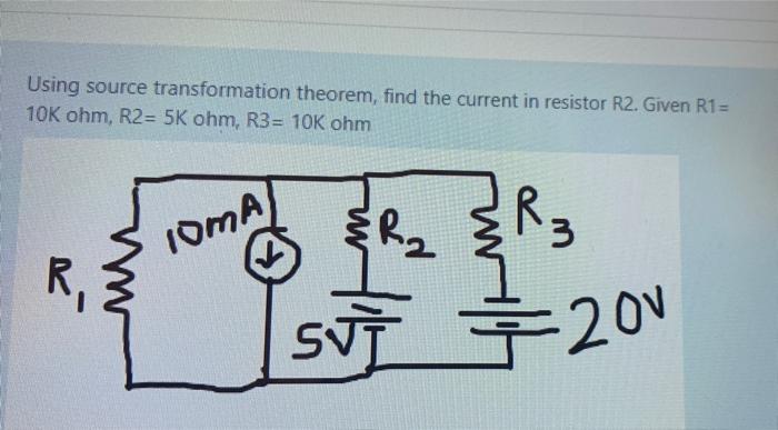 Solved Using source transformation theorem, find the current | Chegg.com