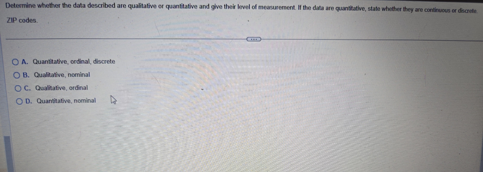 Determine whether the data described are qualitative | Chegg.com