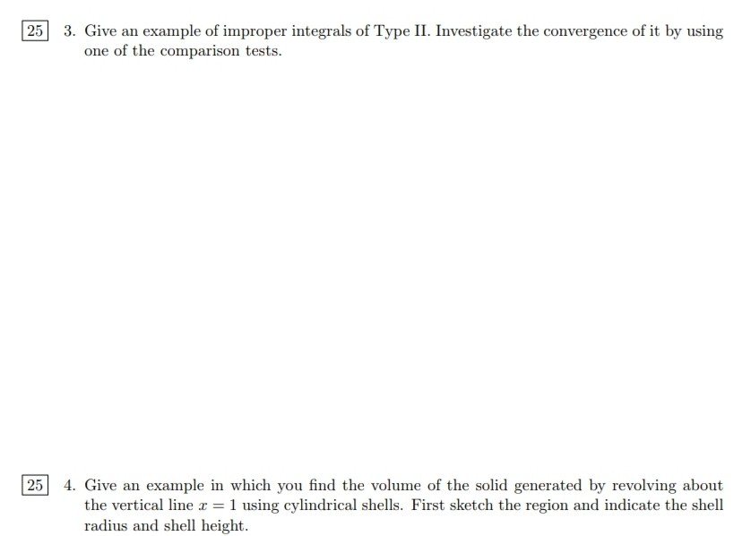 Solved 2. Give an example of integrals in which integrand is | Chegg.com