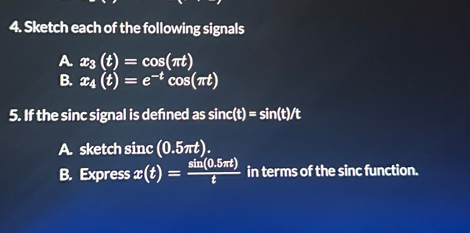 Solved Sketch each of the following | Chegg.com