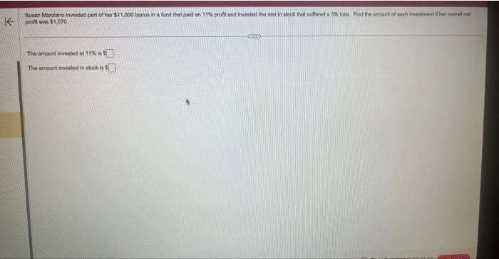 Solved peofit was 51,070. That anoode invested at 11% as 5 | Chegg.com