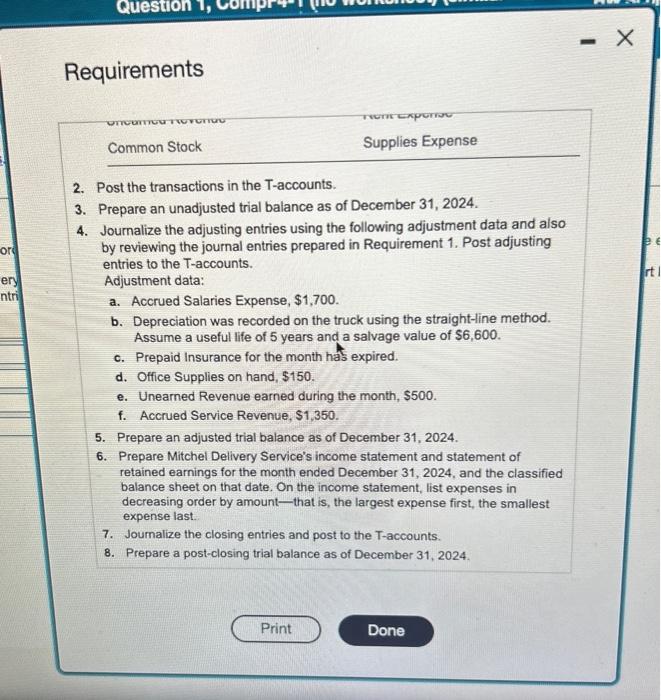 Solved Requirements 1. Record each transaction in the joumal | Chegg.com Solved Requirements 1. Record each transaction in the joumal | Chegg.com