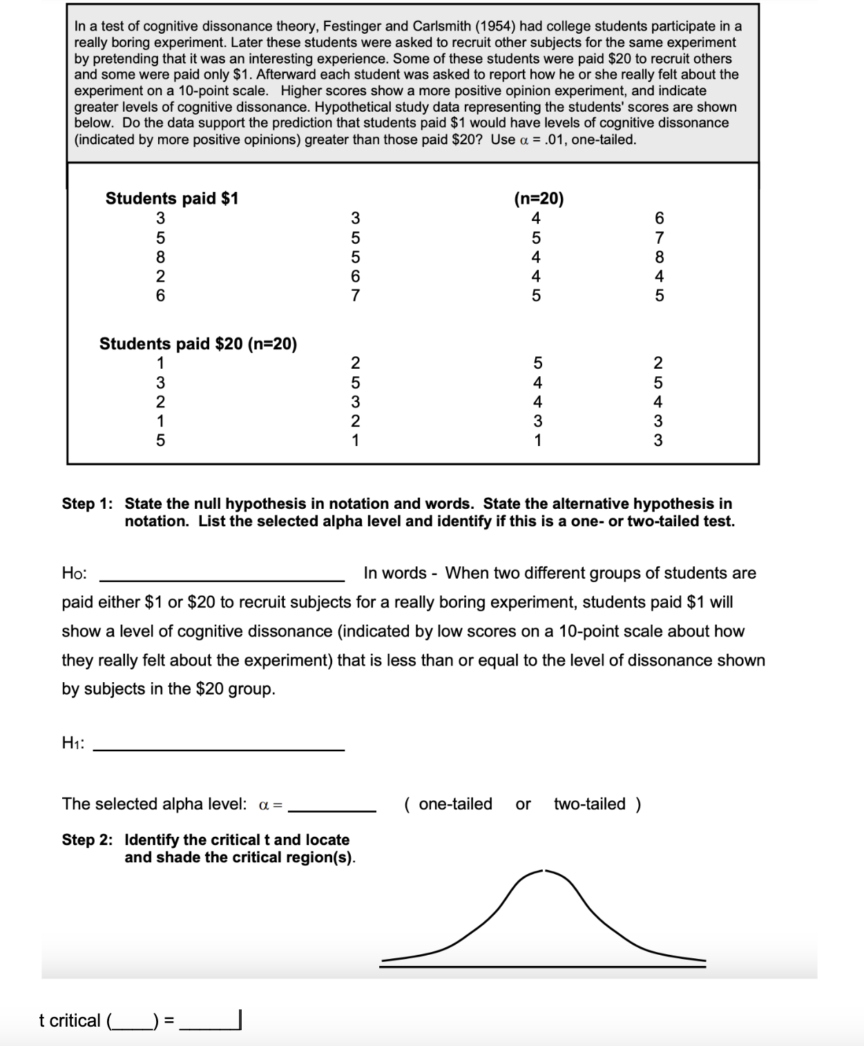 In a test of cognitive dissonance theory, Festinger | Chegg.com
