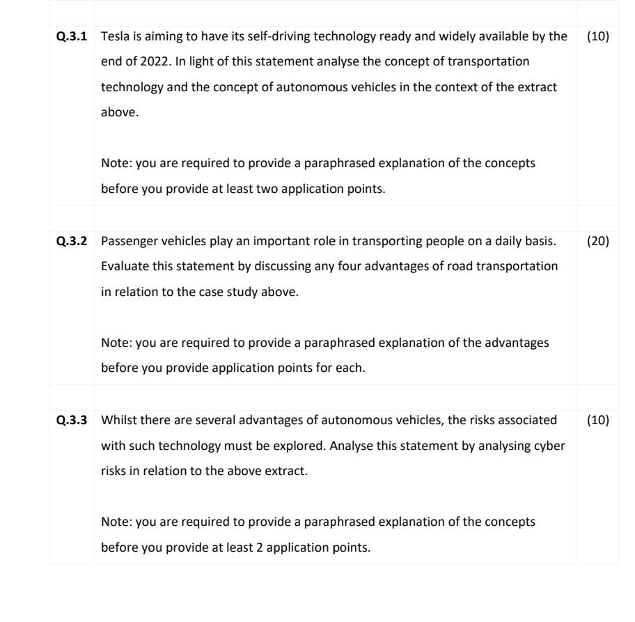 Solved 2.3.1 Tesla is aiming to have its self-driving | Chegg.com