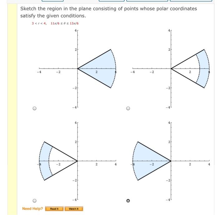 Solved Sketch the region in the plane consisting of points | Chegg.com