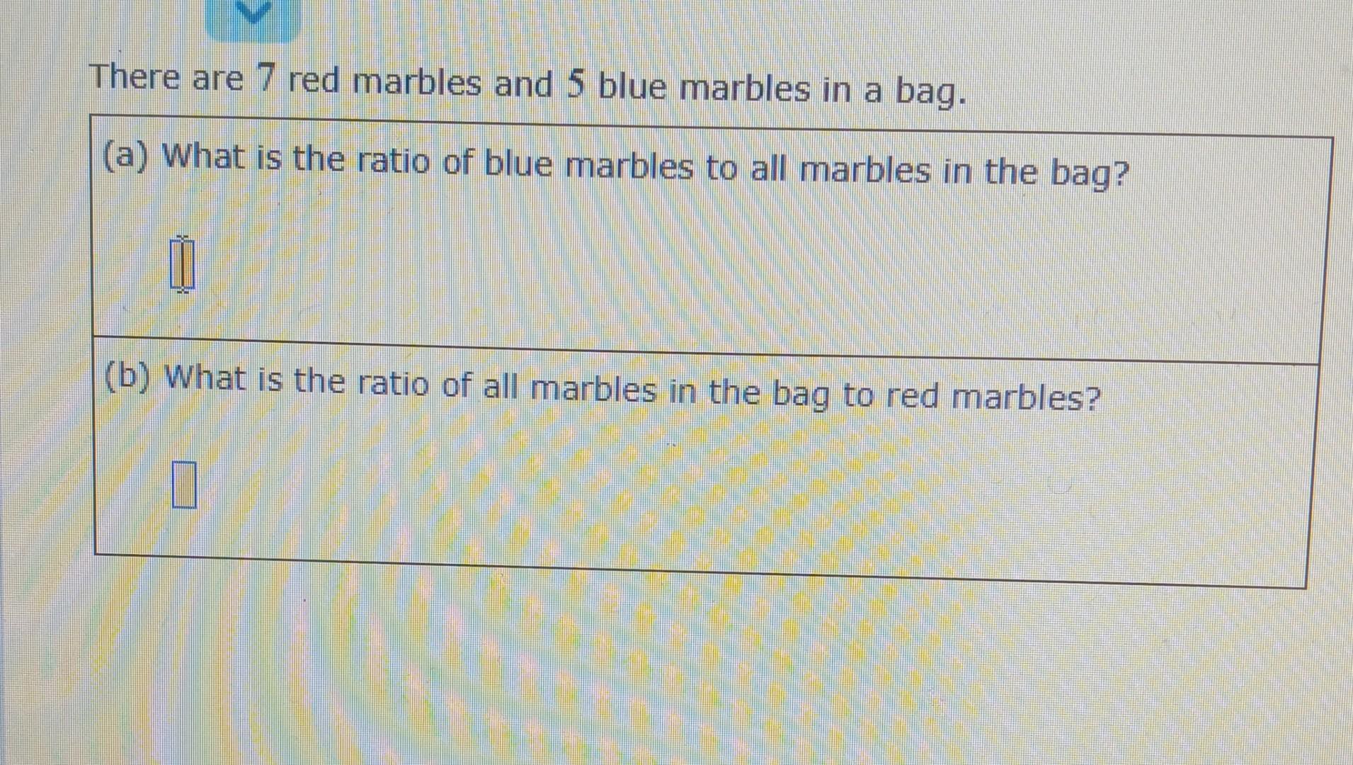 Solved There are 7 red marbles and 5 blue marbles in a bag. | Chegg.com