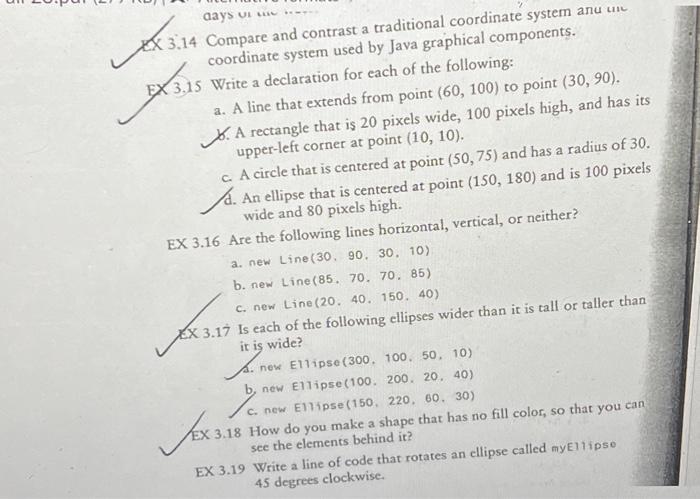 Solved Exercises EX 3.1 Write a statement that prints the | Chegg.com