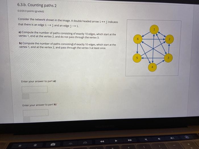 Solved 6.3.a. Counting paths 1 0.0/10.0 points (graded) | Chegg.com