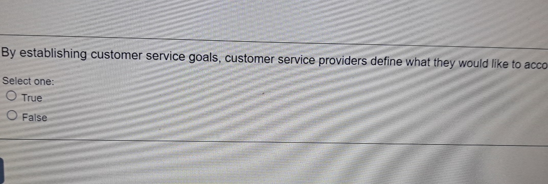 Solved By establishing customer service goals, customer | Chegg.com