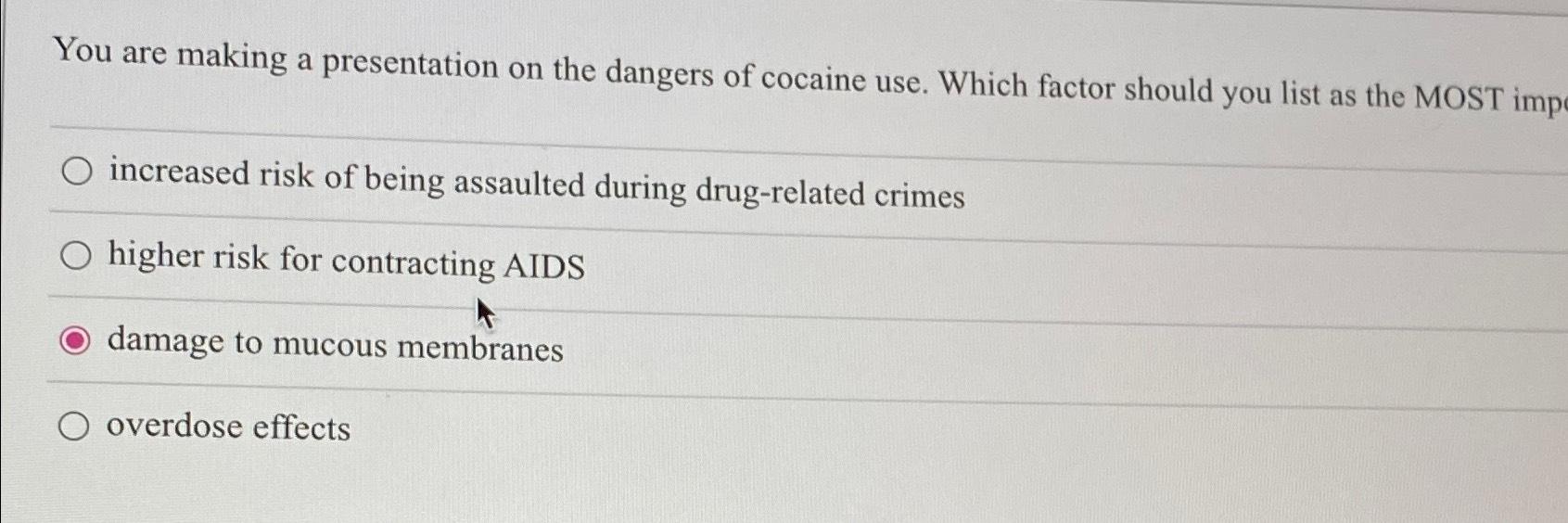 Solved You are making a presentation on the dangers of | Chegg.com