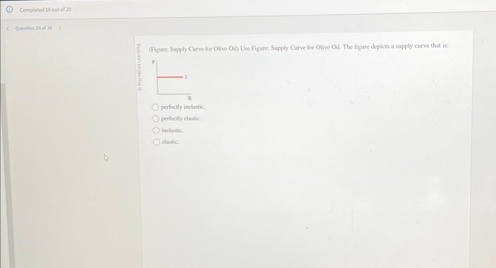 Solved Completed 16 ﻿out of 20Question 20 ﻿of 20(F) (Figure: | Chegg.com