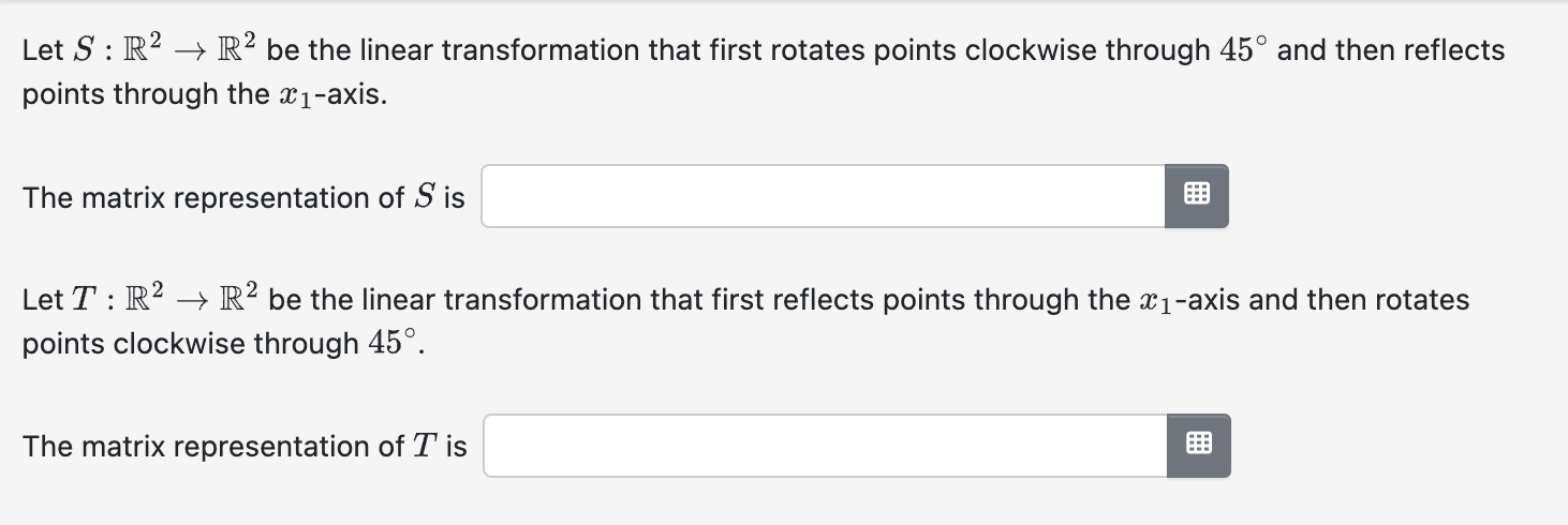 Solved Let S:R2→R2 ﻿be the linear transformation that first | Chegg.com