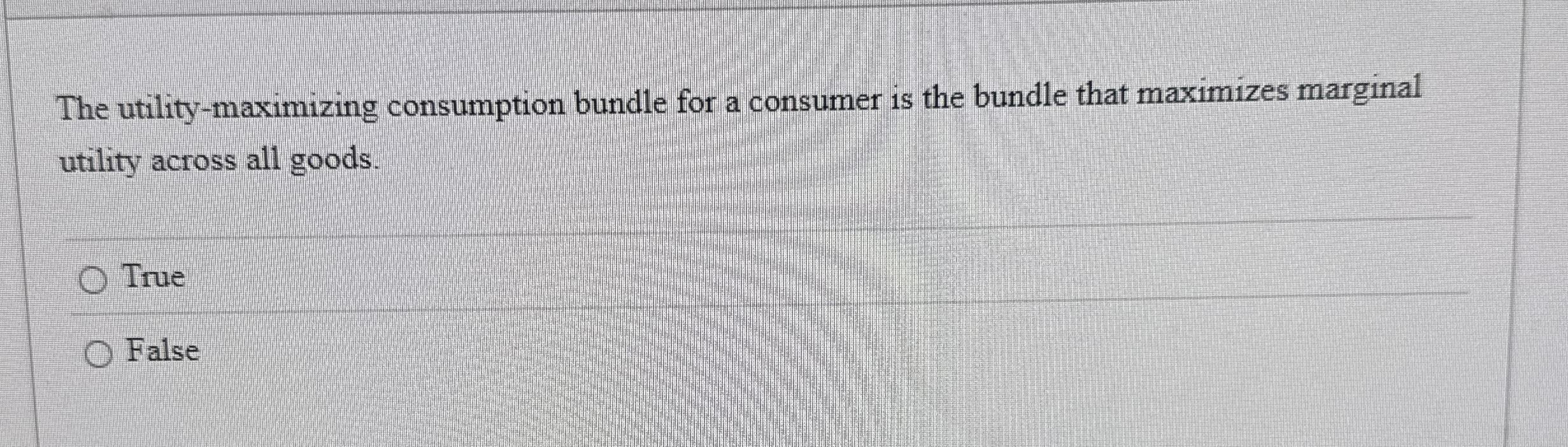 Solved The utility-maximizing consumption bundle for a | Chegg.com