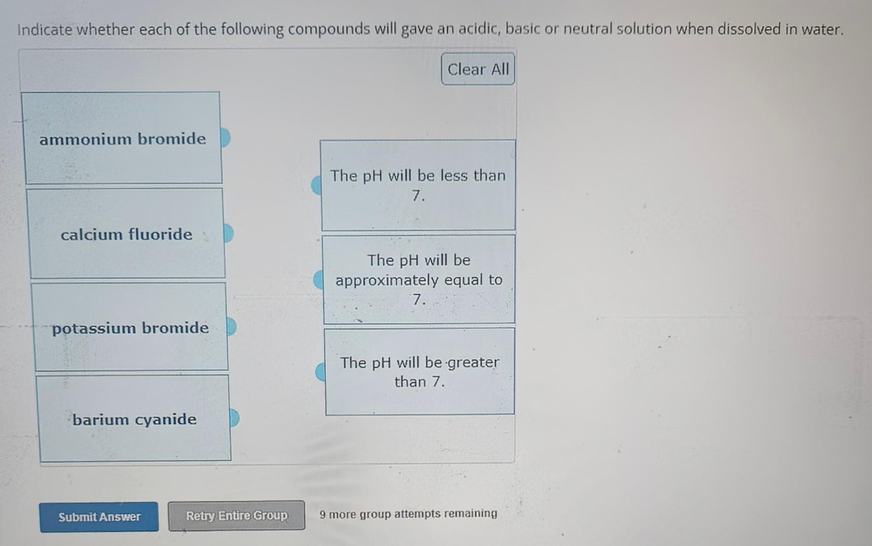 Solved For the following reaction, K