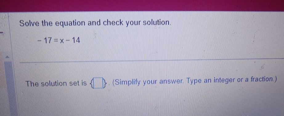 Solve the equation and check your | Chegg.com