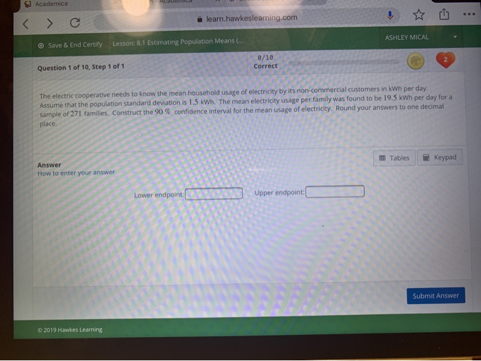 Solved learn.hawkeslearning.com Save & End Certify Lesson: | Chegg.com