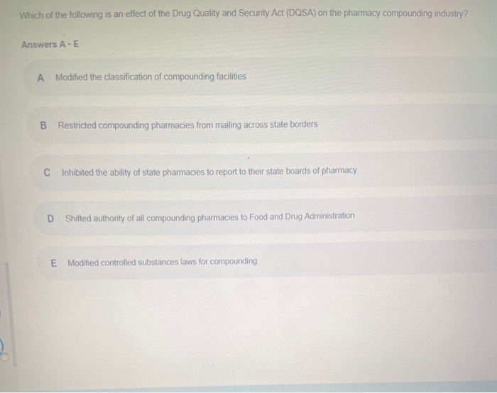 Solved Which of the following is an effect of the Drug | Chegg.com