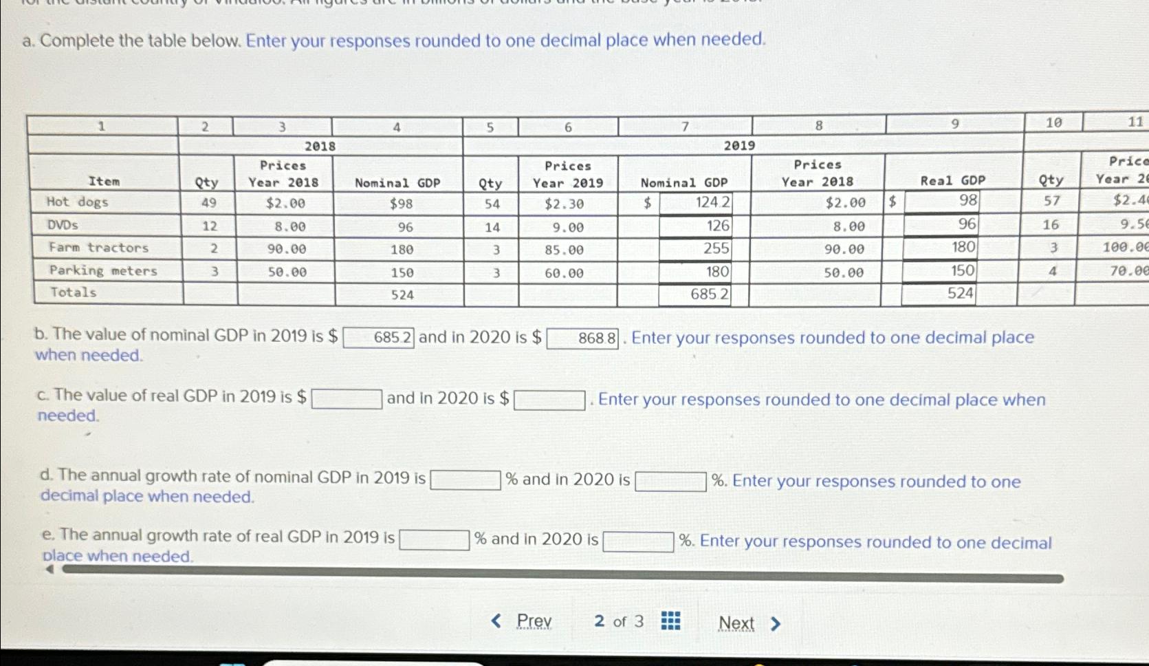 Solved a. ﻿Complete the table below. Enter your responses | Chegg.com